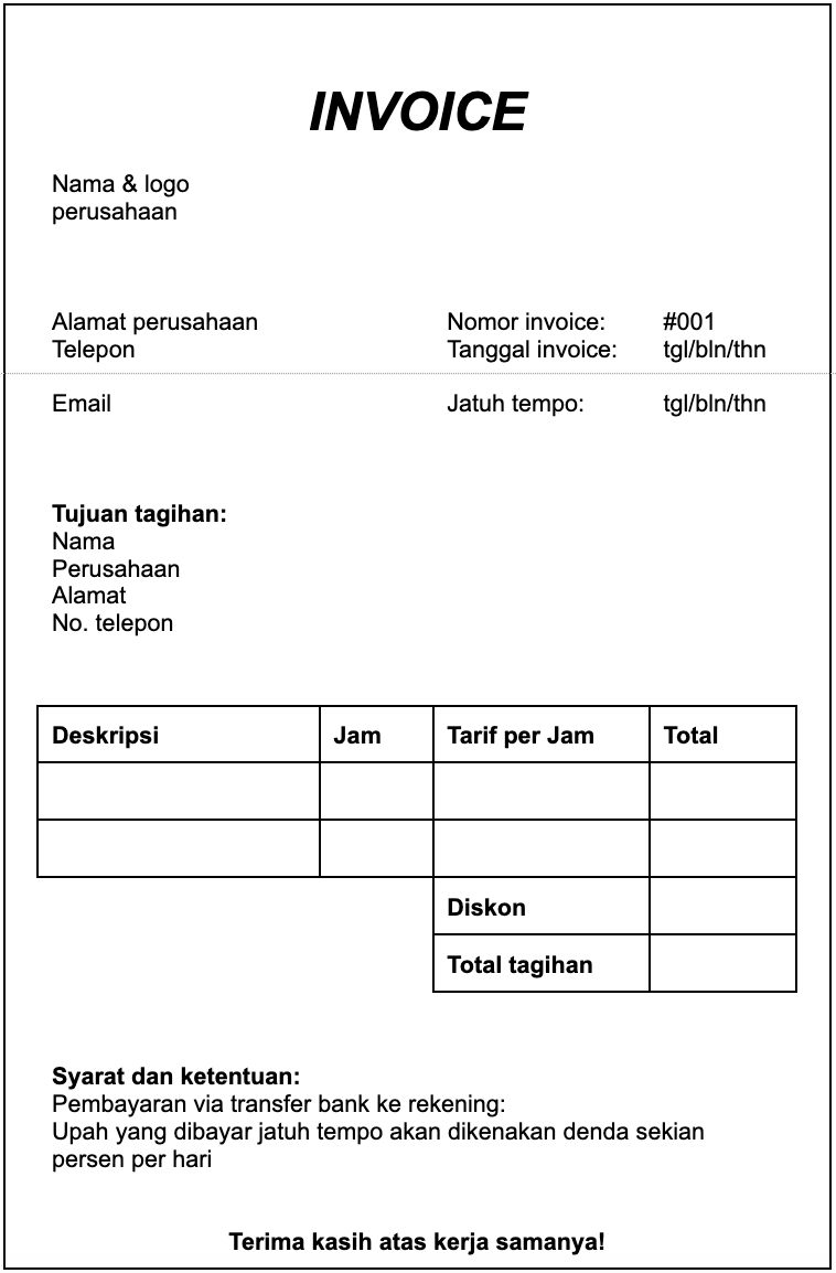 6 Contoh Invoice yang Perlu Anda Ketahui dan Templatnya